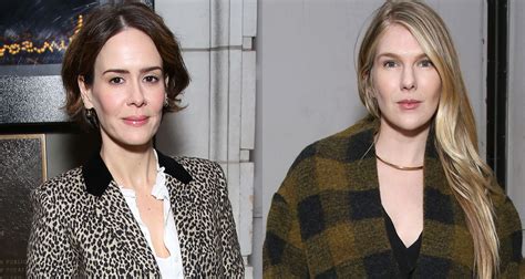 Sarah Paulson Lily Rabe Have Theater Night At The Babe Foxes Opening Broadway Cynthia