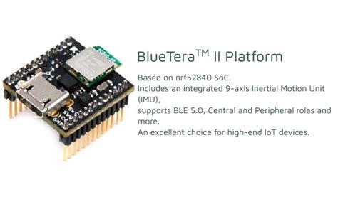 tig announces bluetera ii open source iot motion based dev board