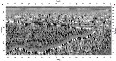 Example Of 500 Mhz Georadar Profile The Position Of The Track Shown In Download Scientific