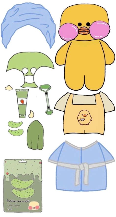 Paper Duck Eşyaları Için 9 Fikir Kağıt Oyuncak Bebek Boyama