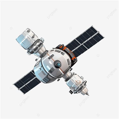 궤도에 있는 우주 정거장에서 비행하는 회전 안테나가 있는 위성 위성 우주선 우주 정거장 Png 일러스트 및 이미지 에 대한 무료 다운로드 Pngtree