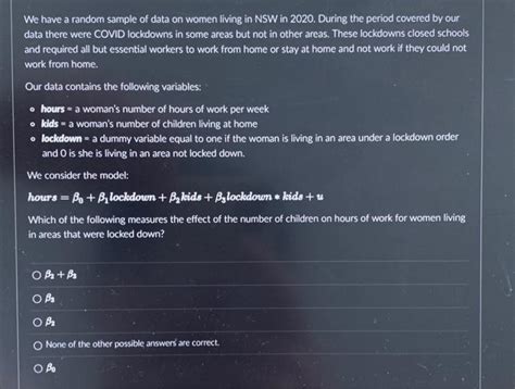 Solved We Have A Random Sample Of Data On Women Living In