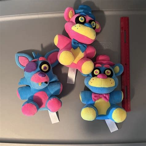 Five Nights At Freddys Plush Set Blacklight Freddy Foxy Funko 2017 Fnaf Plushies £24 69