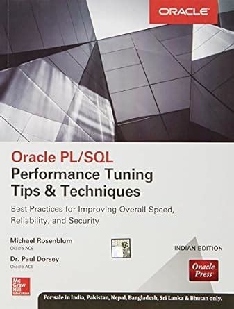 ORACLE PL SQL PERFORMANCE TUNING TIPS Rosenblum M Amazon In Books