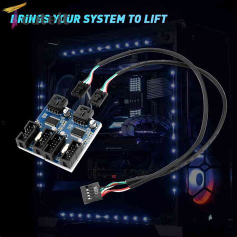 Tcuteit สายเคเบิลเชื่อมต่อเมนบอร์ด Usb 9 Pin 12 ทาง Shopee Thailand