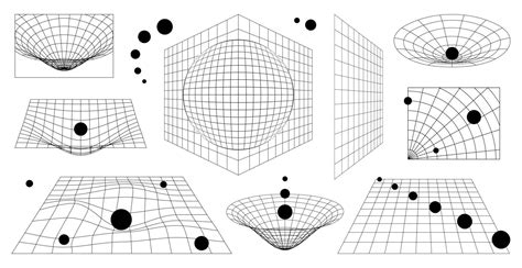 Abstract 3d Wireframe Shapes Perspective Grids Black Y2k Futuristic Aesthetic Set 30528012