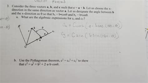 Solved Consider The Three Vectors A B And C Such That Chegg Com