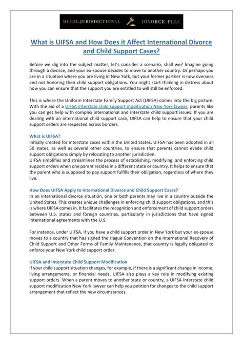 Ppt What Is Uifsa And How Does It Affect International Divorce And