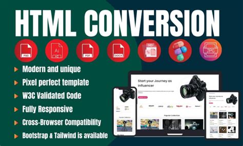 Convert Figma To Html Psd To Html Xd To Html Css Sass Bootstrap Tailwind Css By Tmnaeem Fiverr