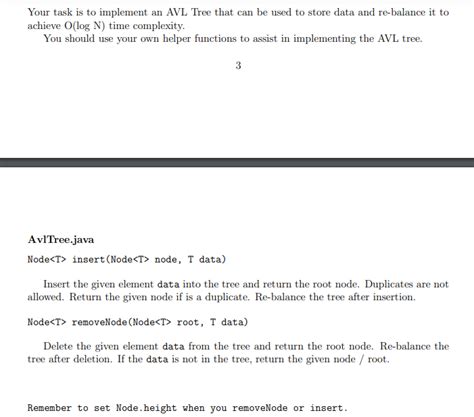 Solved Your Task Is To Implement An AVL Tree That Can Be Chegg