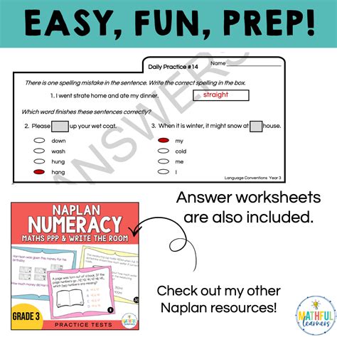 Naplan Language Conventions Practice Tests Year 3 Daily Worksheets Mathful Learners