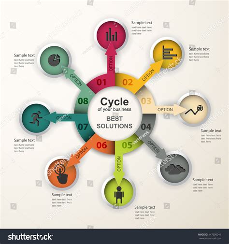 Abstract Infographics Vector Data Pattern Cyclical Stock Vector Royalty Free 147600041