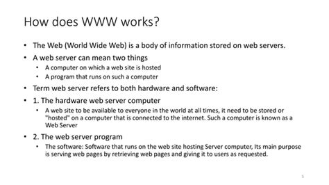 Web Design How The Web Works PPTX