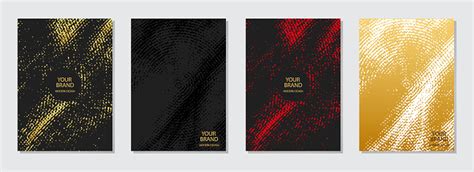 커버 디자인 세트 검은 배경 원래 황금 그런지 텍스처 수직 템플릿 컬렉션 기하학적 3d 패턴 브로셔 전단지 디자인 장식 0명에 대한 스톡 벡터 아트 및 기타 이미지 Istock