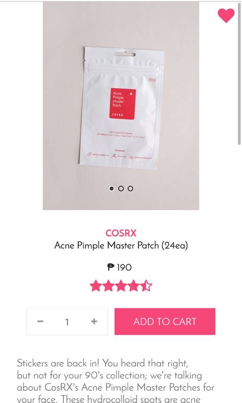 Cosrx Pimple Patches Beauty And Personal Care Face Face Care On Carousell
