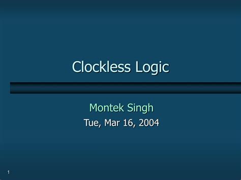Ppt Clockless Logic Powerpoint Presentation Free Download Id9501127