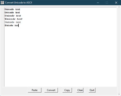 Convert Unicode To Ascii Symbolform