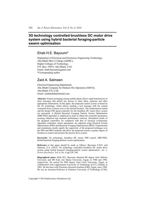 Pdf Particle Swarm Optimization Direct Torque Control For Permanent Magnet Synchronous Motors