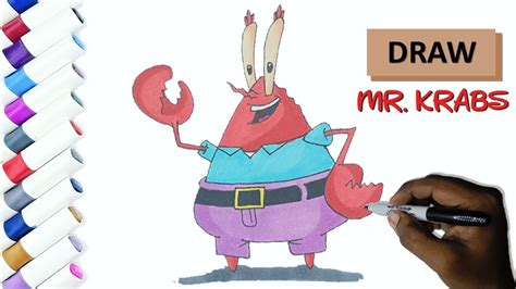 Drawing Mr Krabs How To Draw Mr Krabs From Spongebob Youtube