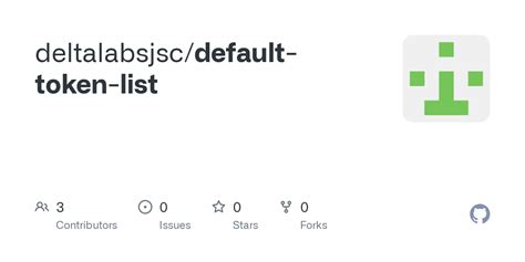 Github Deltalabsjscdefault Token List