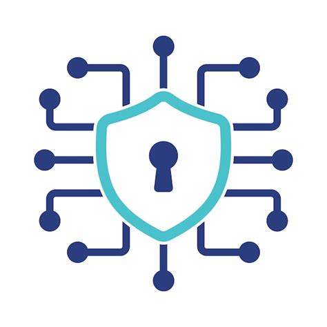 Free Vector Cyber Security Shield Light Blue