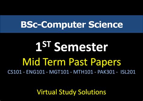 BSc Computer Science St Semester Mid Term Past Papers Virtual Study Solutions