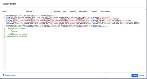 Storage Format Source Editor For Confluence Atlassian Marketplace