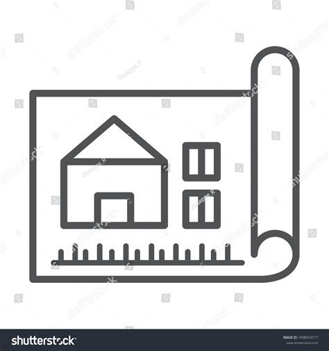 Construction Blueprint Sketch Outline Style Stock Vector Royalty Free