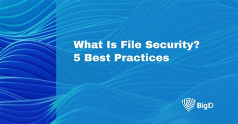 What Is File Security 5 Best Practices Bigid