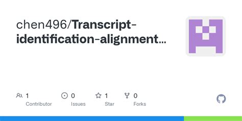 Github Chen496transcript Identification Alignment Quantification