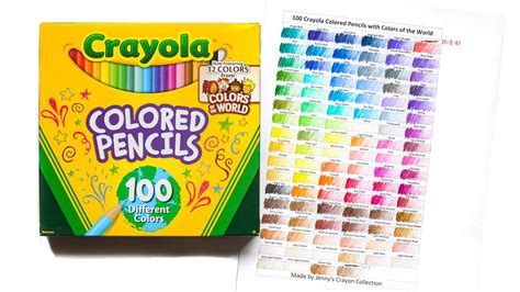 100 Crayola Colored Pencils With Colors Of The World Unboxing And