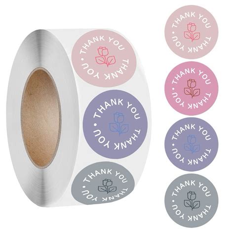 สติ๊กเกอร์ Thank You 500ชิ้นม้วน มีแบบแบ่งขาย Shopee Thailand