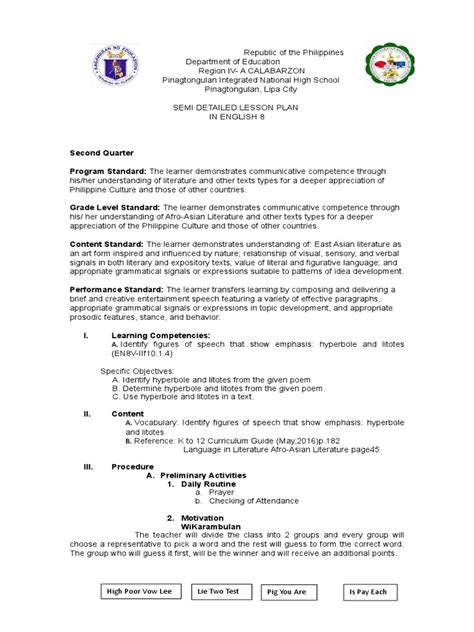 Hyperbole And Litotes Pdf Learning Human Communication