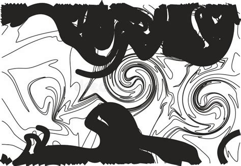 Monochrome Chaos Lines Curved Random Chaotic Pattern Art Abstract Background Isolated Stock