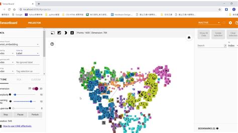 Tensorboard Mnist 手寫數字 Embedding Visualization Youtube