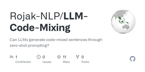 Github Rojak Nlp Llm Code Mixing Can Llms Generate Code Mixed Sentences Through Zero Shot