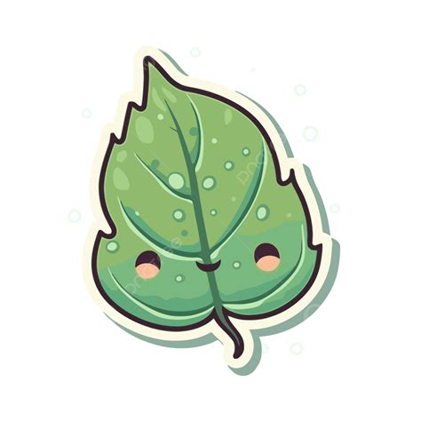 귀여운 귀여운 나무 잎 스티커 클립 아트 벡터 고립 된 만화 잎 개요와 스티커 디자인 상표 Png 일러스트 및 벡터 에 대한 무료 다운로드 Pngtree