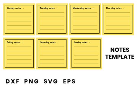 Daily Notes Template Bundle Graphic By Sasqia Creative Creative Fabrica