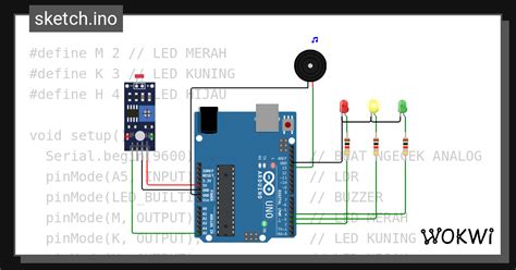 Uji Coba Buat Pas Ldr Buzzer Led Wokwi Esp32 Stm32 Arduino Simulator