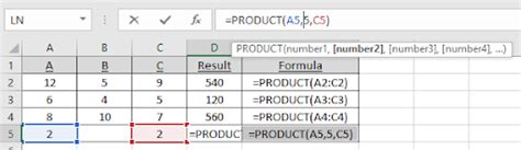 How To Use The Product Function In Excel