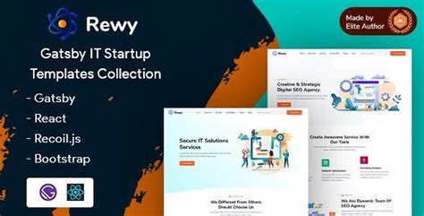 Rewy Gatsby React It Startup Template Codemarket