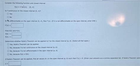Solved Consider The Following Function And Closed Interval Chegg