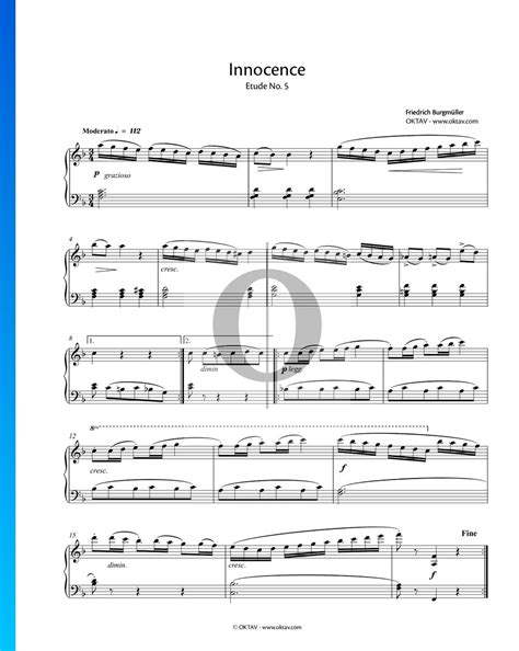 Innocence Op 100 No 5 Johann Friedrich Burgmüller Piano Sheet