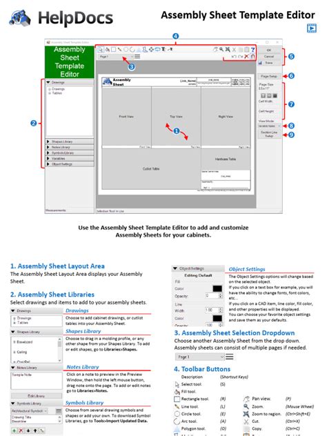 Customizing Assembly Sheets For Cabinets Pdf Page Layout Button