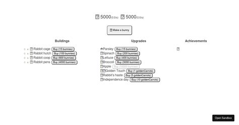 React Incremental Clicker Game Codesandbox