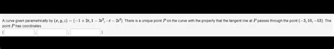 solved a curve given parametrically by