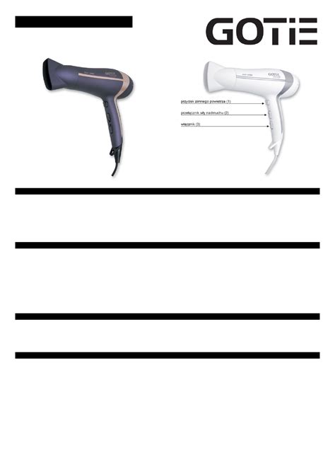 Instrukcja Obsługi Gotie Gsw 200 Polski 4 Stron