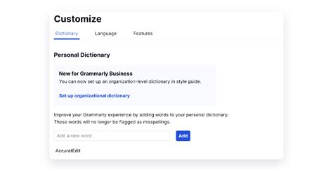 Custom Spell Check Dictionaries — A Must Have Feature For Sentence