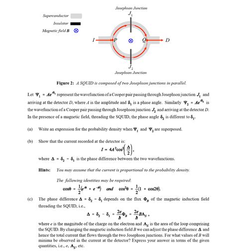 Solved 2 A Superconducting Quantum Interference Device
