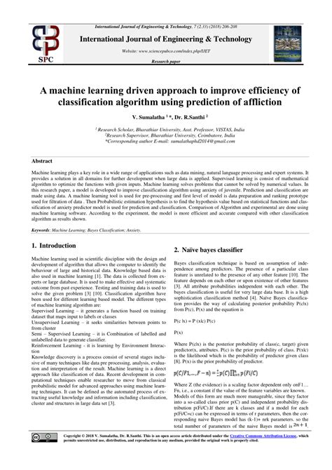 Pdf A Machine Learning Driven Approach To Improve Efficiency Of